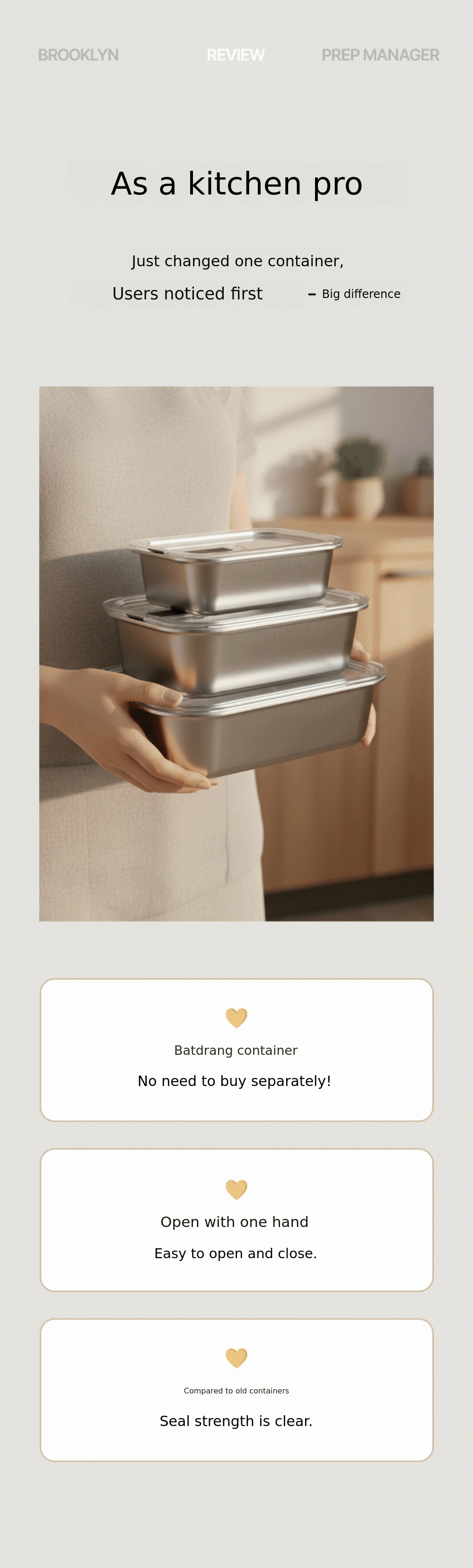 One Touch Airtight Brooklyn Prep Manager Tray And Container In One